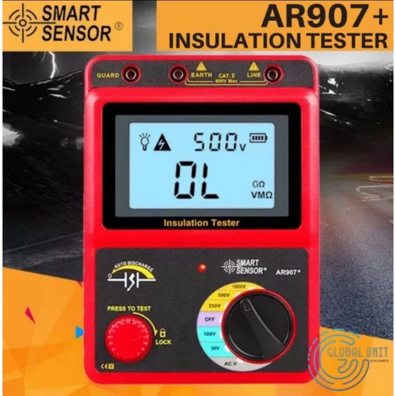 Jual Smart Sensor AR907+ Digital Insulation Tester Megger High Voltage ...