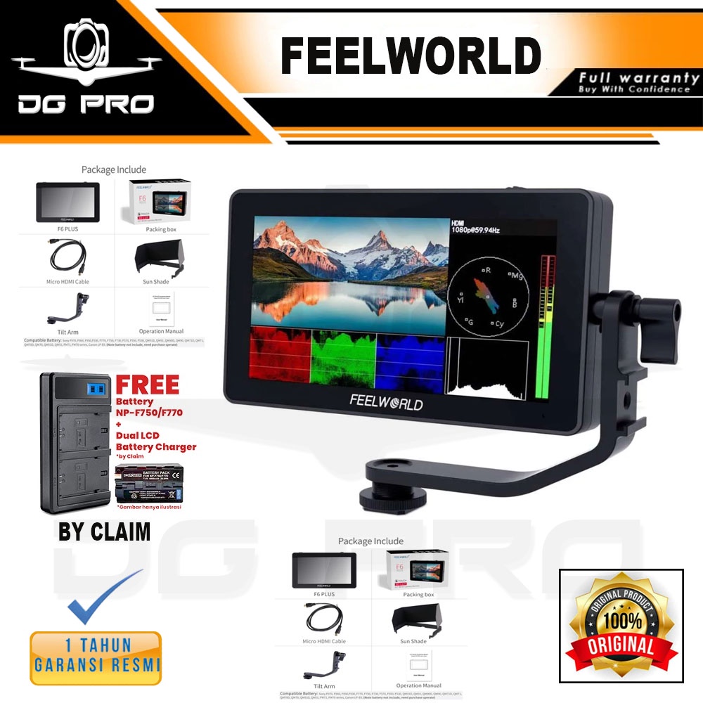Jual Feelworld F6 Plus Feelworld 5 7 Full Hd Hdmi On Camera Monitor