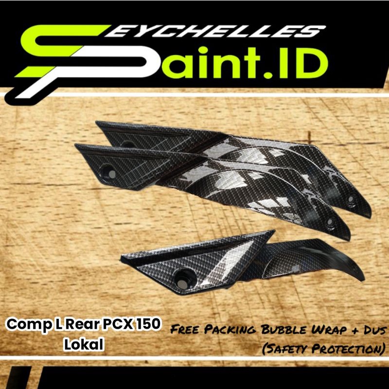 Jual Cover Carbon Comp L Rear Duct Atas Honda PCX 150 Motif Kevlar ...