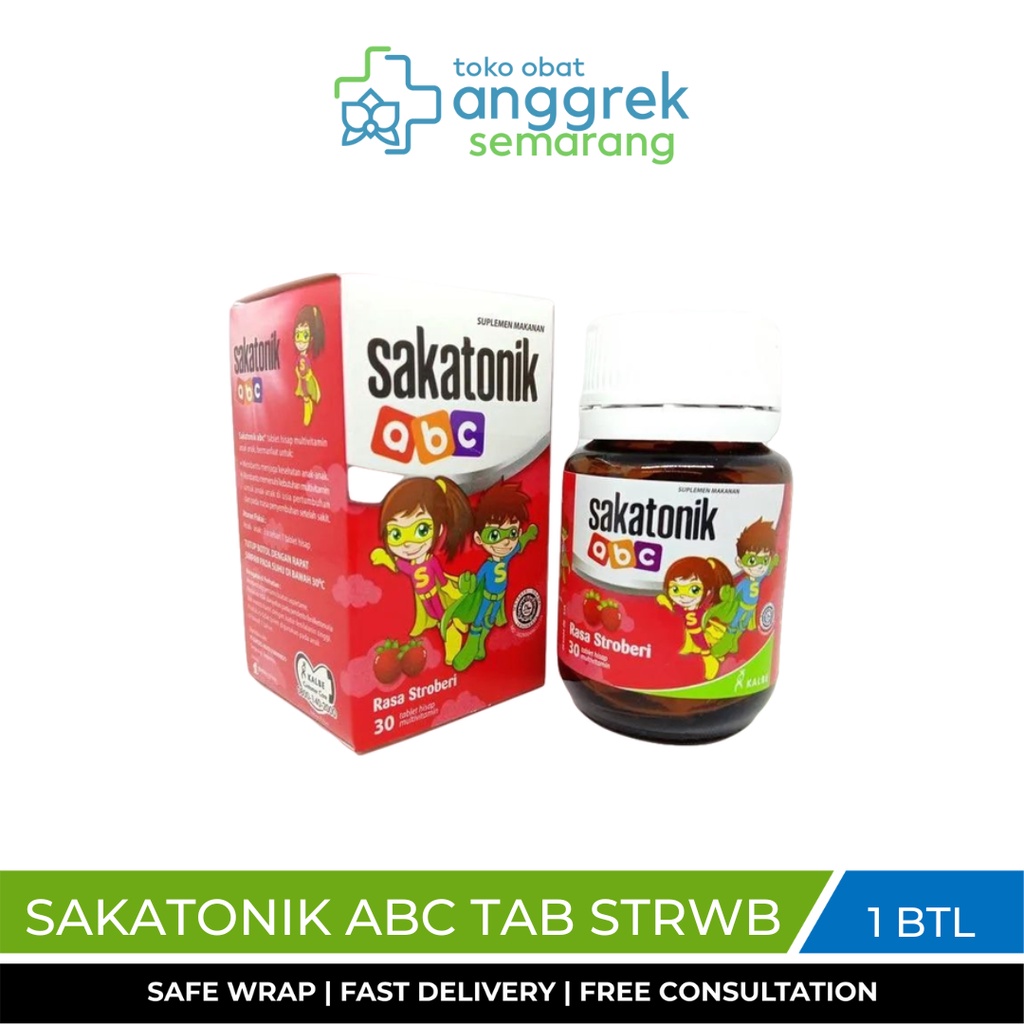 Jual Sakatonik ABC Strawberry 30 Tablet/Multivitamin Anak | Shopee ...