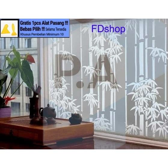 Jual Sticker / Stiker Kaca Film Sunblast Sanblast Bambu - Lebar 45cm ...
