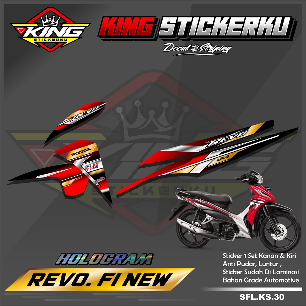 Jual Stiker Revo Fi New - Sticker Striping Motor Revo Fi New Desain ...