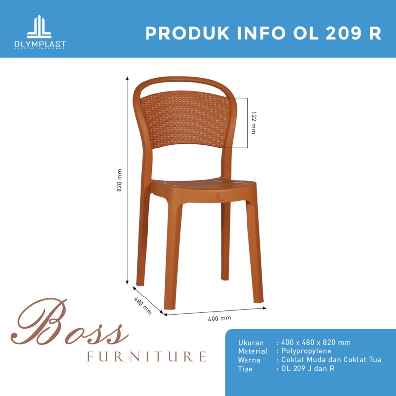 Jual Kursi Bangku Susun Plastik Tamu Makan Serbaguna OL 209 R Olymplast | Shopee Indonesia