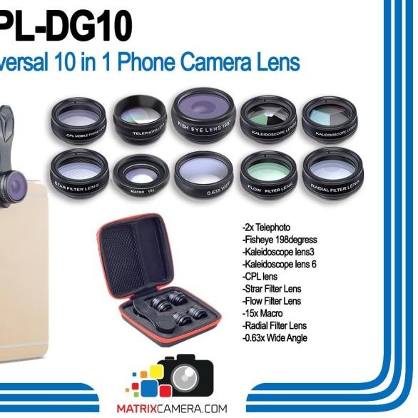 Jual Apexel APL-DG10 Universal 10 in 1 Lensa Portable for Smartphone ...