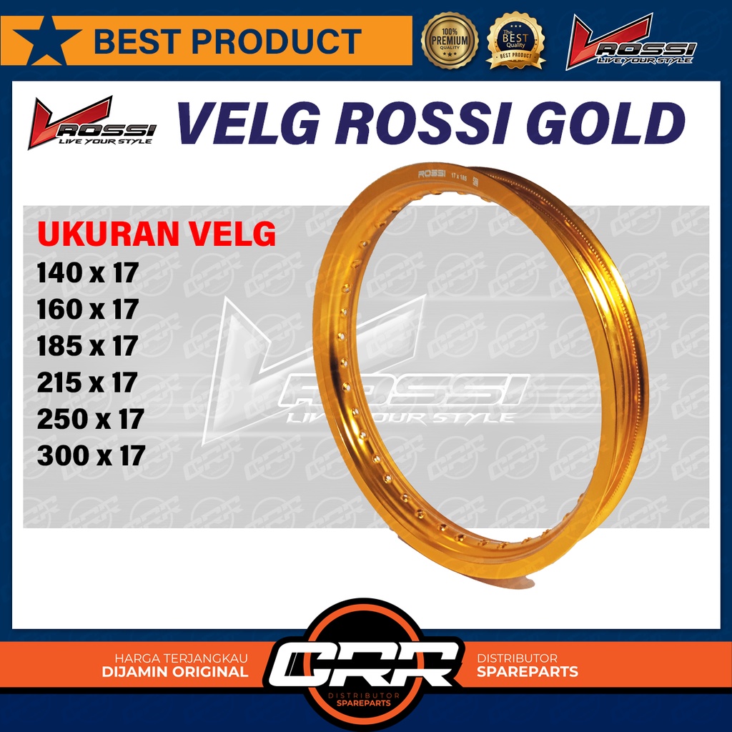 Jual Velg Velk Rossi Ukuran 140 160 185 215 250 300 Ring Velg 17 Warna ...