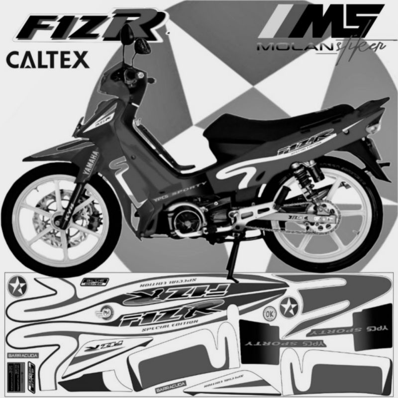 Jual Decal Sticker Striping Variasi Motif Ori F1ZR CALTEX /Yamaha F1ZR ...
