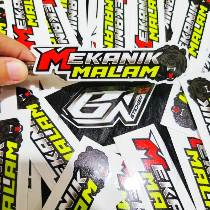 Jual stiker viral sticker kata2 Mekanik malam | Shopee Indonesia