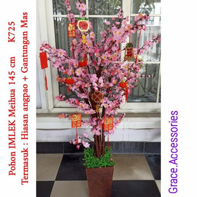 Jual Pohon imlek meihua angpao mehwa besar 145 cm hiasan gantungan ...