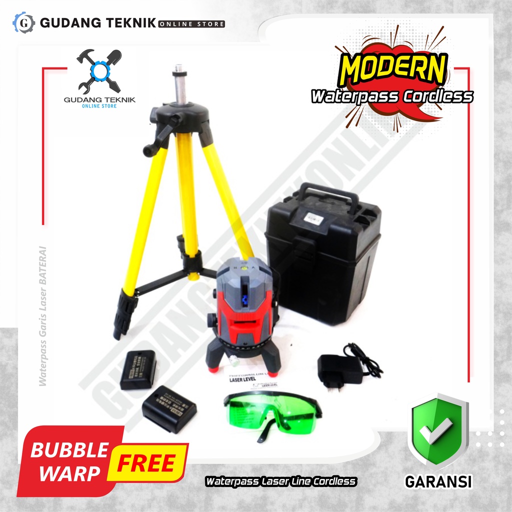 Jual Waterpass Laser Line Level CORDLESS MODERN LD-515 / Waterpas Garis ...