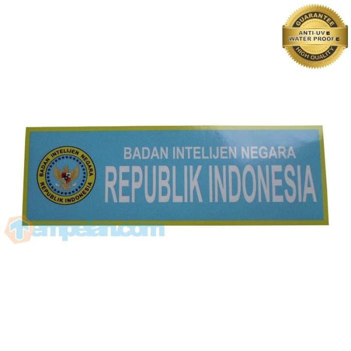 Jual STIKER BADAN INTELIJEN NEGARA REPUBLIK INDONESIA-BIN | Shopee ...