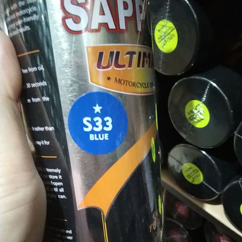 Jual cat spray pilok pilox cat semprot sapporo ultimate S33 blue biru tua gloss glossy saporo ...
