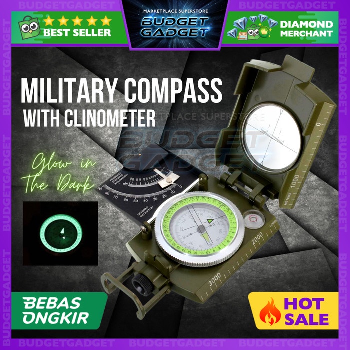 Jual Kompas Kompas Militer Dengan Clinometer Compass Kemiringan | Shopee Indonesia