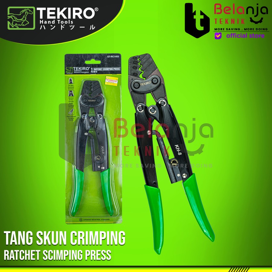 Jual Tekiro Tang Skun Crimping Rachet KH 8 Ratchet Crimping Press Kabel ...