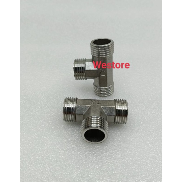 Jual TEE DRAT LUAR 1/2 STAINLESS | Shopee Indonesia