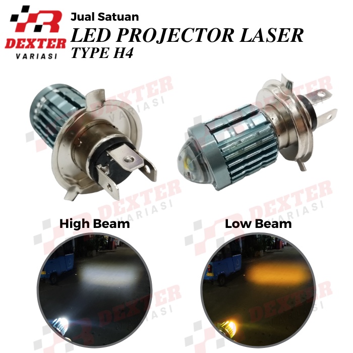 Jual Lampu Led Laser H4 Projector Motor Lampu Projektor Mobil | Shopee Indonesia