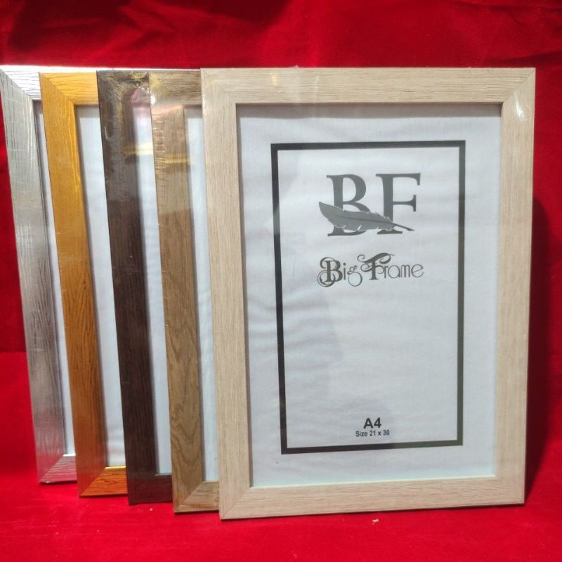 Jual Bingkai foto frame foto A4 21x30 minimalis serat kayu | Shopee ...