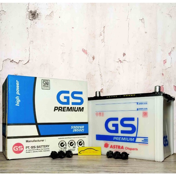Jual AKI GS ASTRA PREMIUM N50Z ACCU GS PREMIUM BASAH NEW DYNA HINO ...