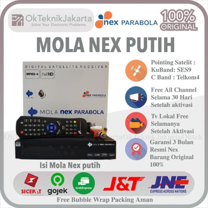 Jual Receiver Parabola Mola Nex Parabola Putih Hybrid C Band Ku Band ...