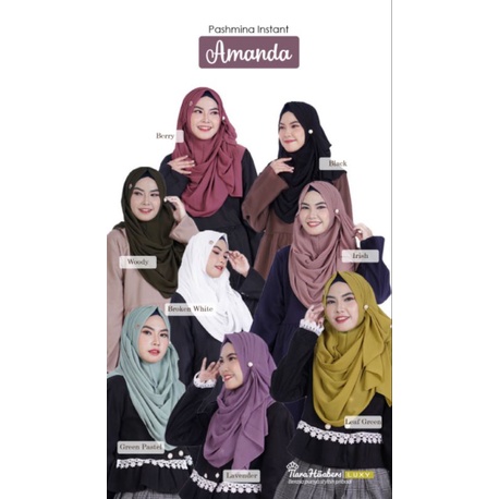 Jual Hijab instant Amanda By Tiara Hijabers Luxy/Hijab instant kekinian ...