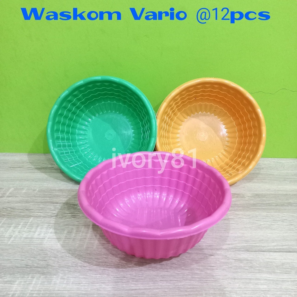 Jual Isi 12 PCS!! Waskom Vario /Waskom Plastik/Waskom berkatan /Baskom ...
