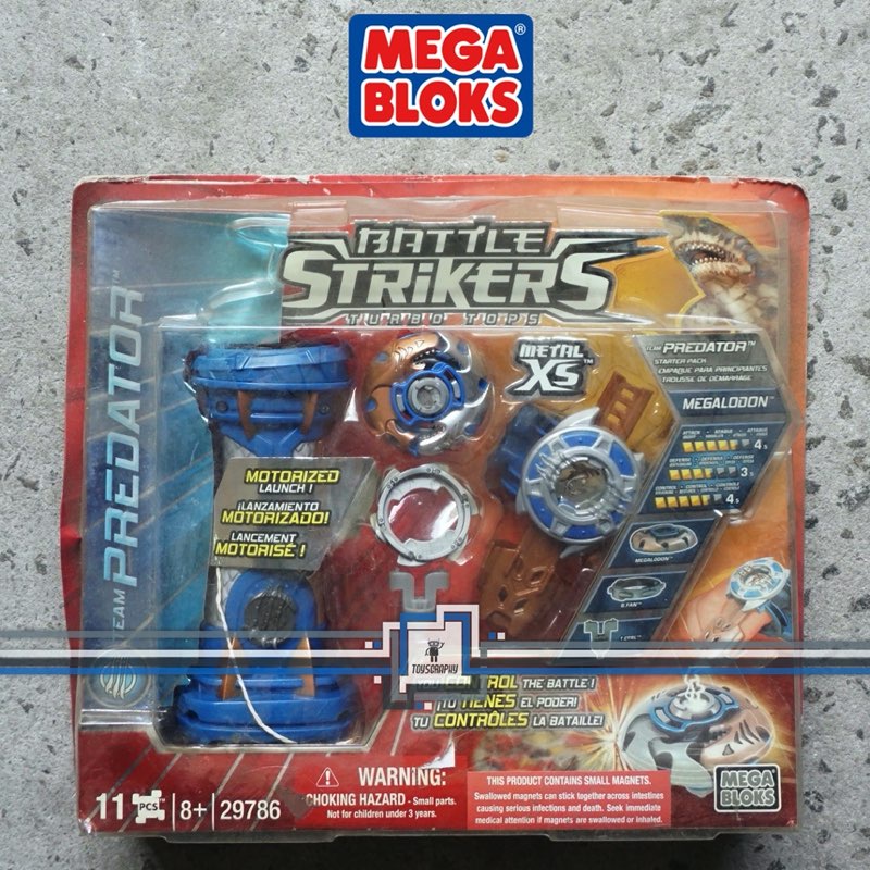 Jual Battle Strikers PREDATOR Megalodon Launcher Beyblade Gasing MEGA ...