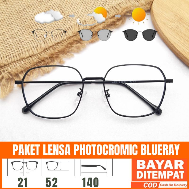 Jual Frame Kacamata 1318, Gratis Lensa Photocromik,Gratis Lensa Blueray ...