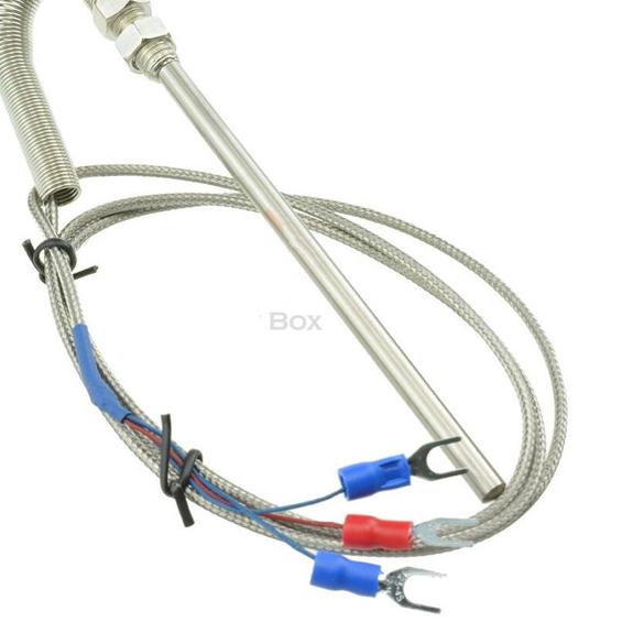 Jual RTD PT100 Stainless Steel Shield Probe Tube 10cm 3 Wires ...