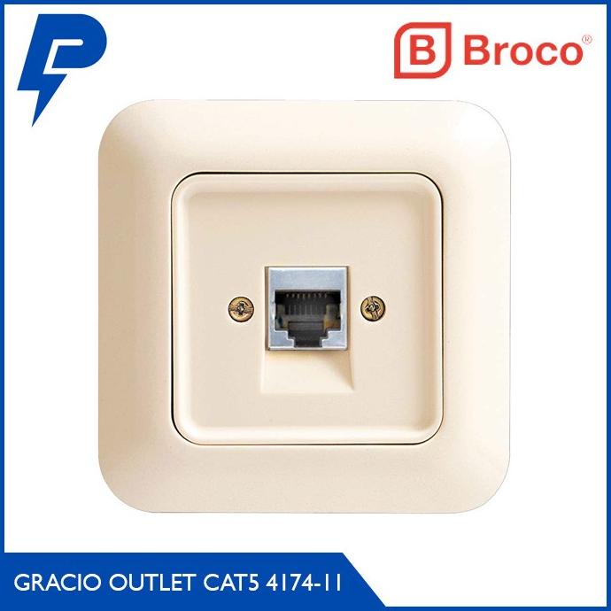 Jual BAYAR DITEMPAT Broco Gracio Outlet Data RJ45 cat5e Cream art. 4174 ...