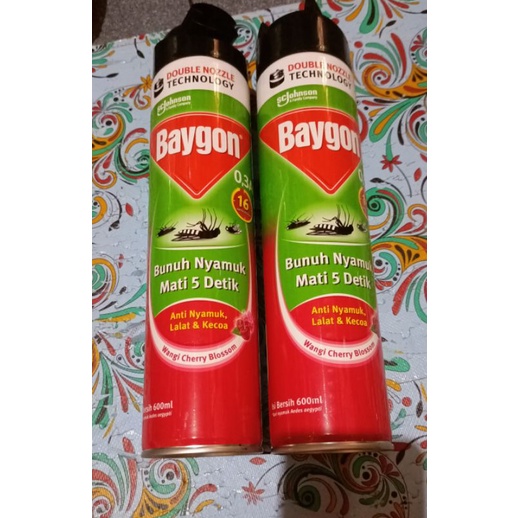 Jual Baygon semprot anti nyamuk,lalat,kecoa Cherry blossom 600ml ...