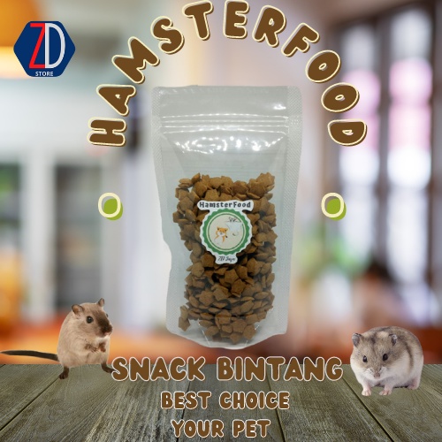 Jual Snack Bintang 100 Gr Cemilan / Makanan Hamster / Gerbil | Shopee ...
