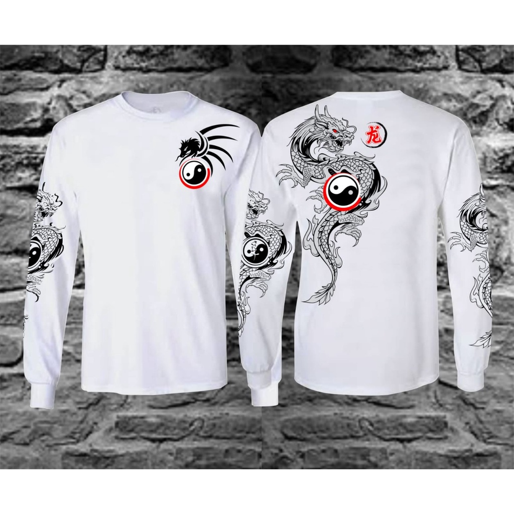 Jual TERBARU(COD)KAOS DISTRO MOTIF NAGA BAJU KAOS GOLD DRAGON BAJU KAOS ...