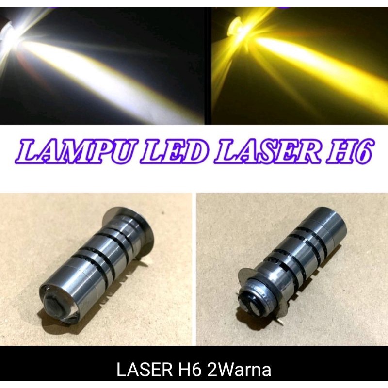 Jual LAMPU LED H6 LASER 2 WARNA SUPER TERANG UNIVERSAL MOTOR BEBEK DAN MATIC | Shopee Indonesia