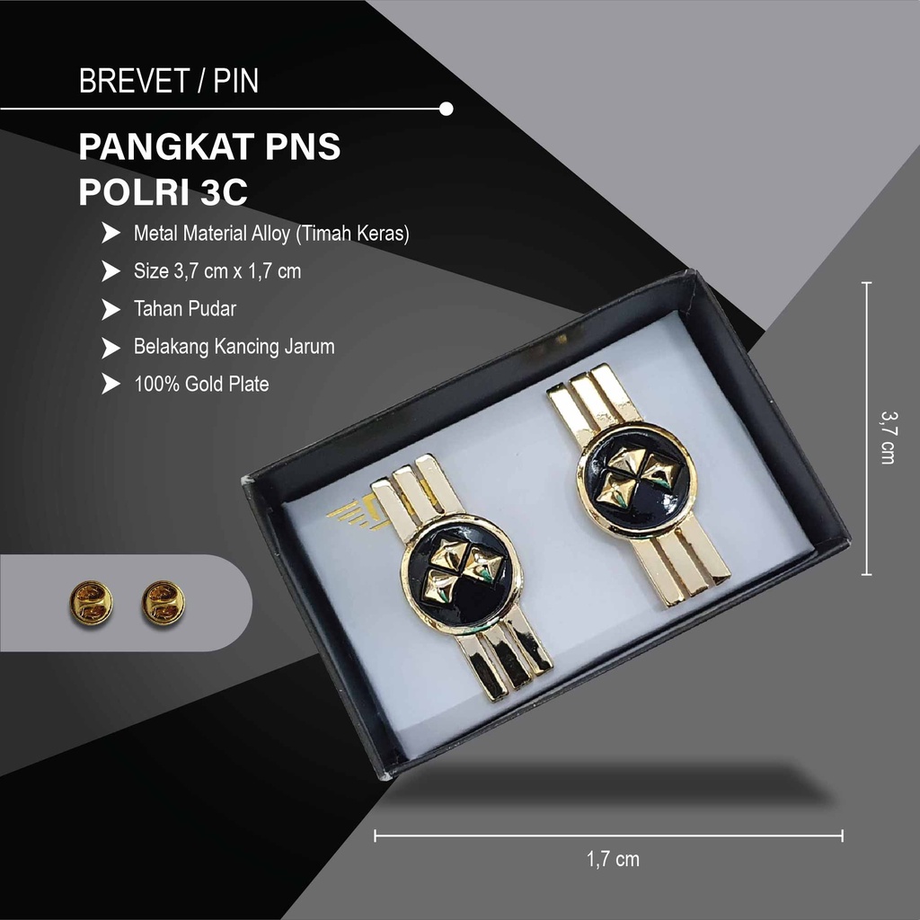Jual PIN PANGKAT PNS POLRI 3C PREMIUM EXCLUSIVE | Shopee Indonesia