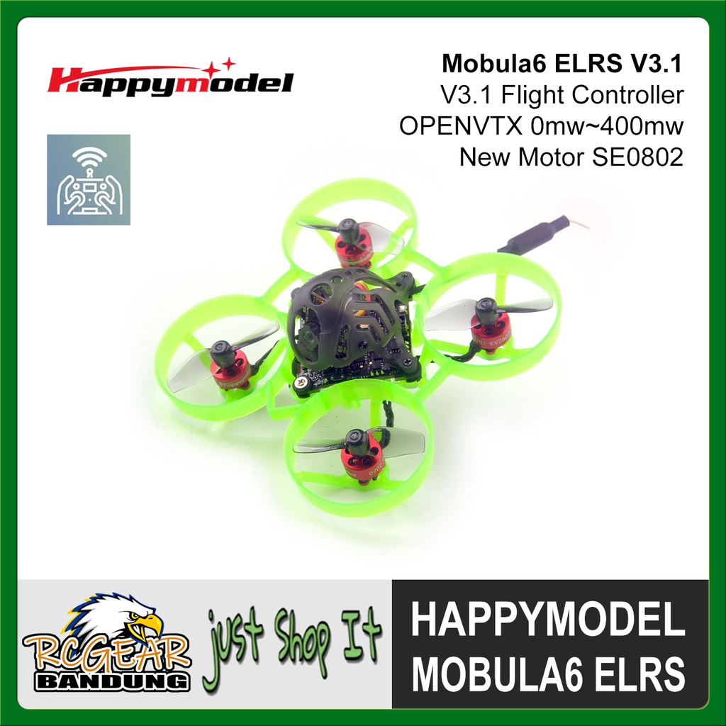 Jual Happymodel Mobula6 1S 65mm Micro Whoop FPV Racing Drone ELRS 2.4G ...