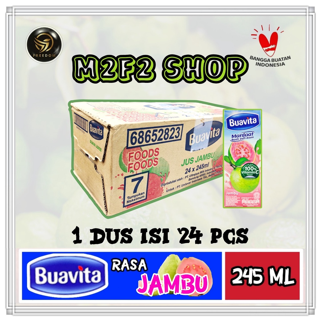 Jual Jus Buavita Rasa Jambu Kotak | Juice Guava - 245 ml (Kemasan ...