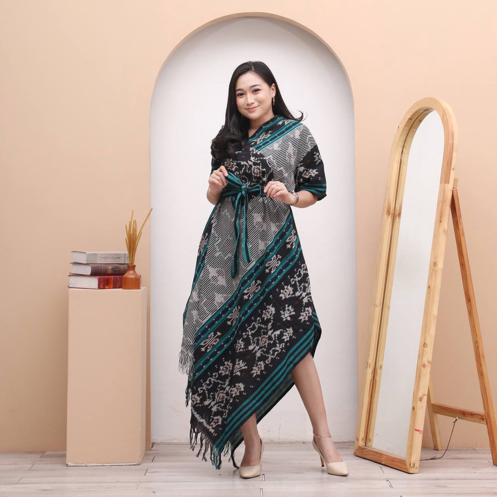 Jual DRESS TENUN PRINCESS TENUN IKAT ORY JEPARA DRESS ETNIK KEISHAN.ID DRESS KONDANGAN DRESS ...