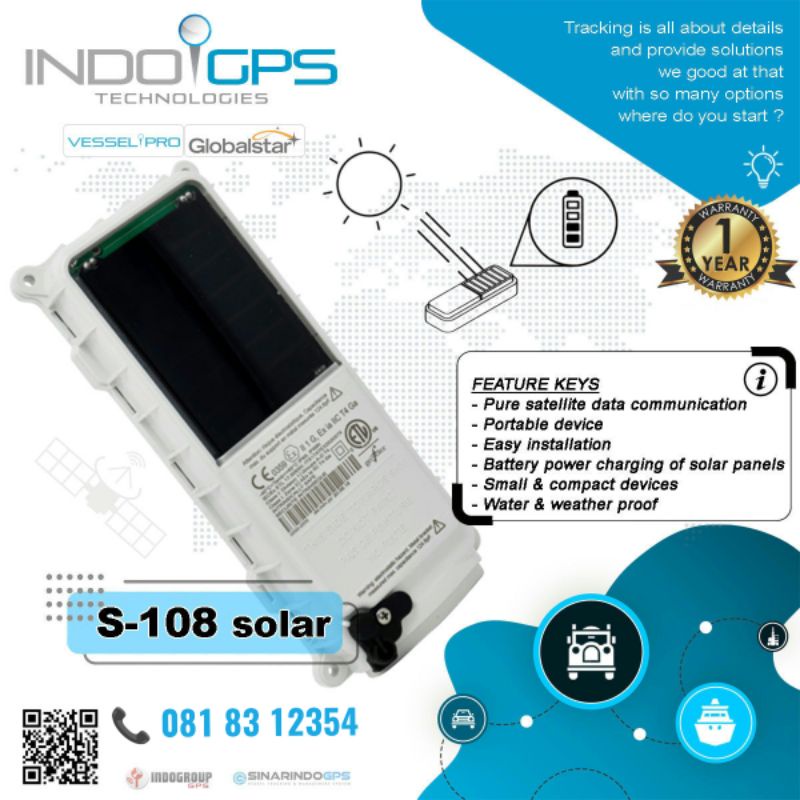 Jual GPS tracking kapal laut data satelit S-10.8 Solar (Smartone Solar) server indonesia PROMO ...
