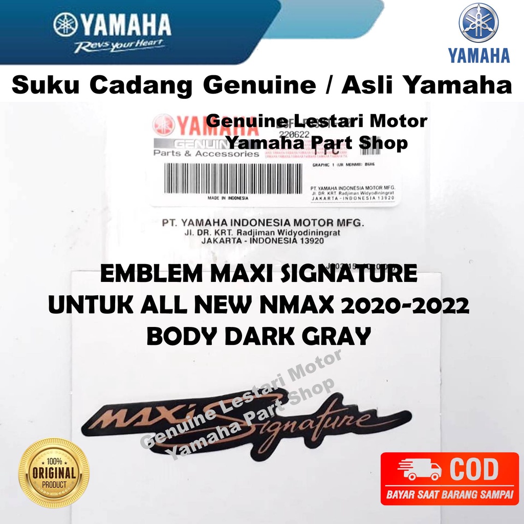 Jual Stiker Maxi Signature Body Dark Gray All New Nmax N Max 2020 Asli ...