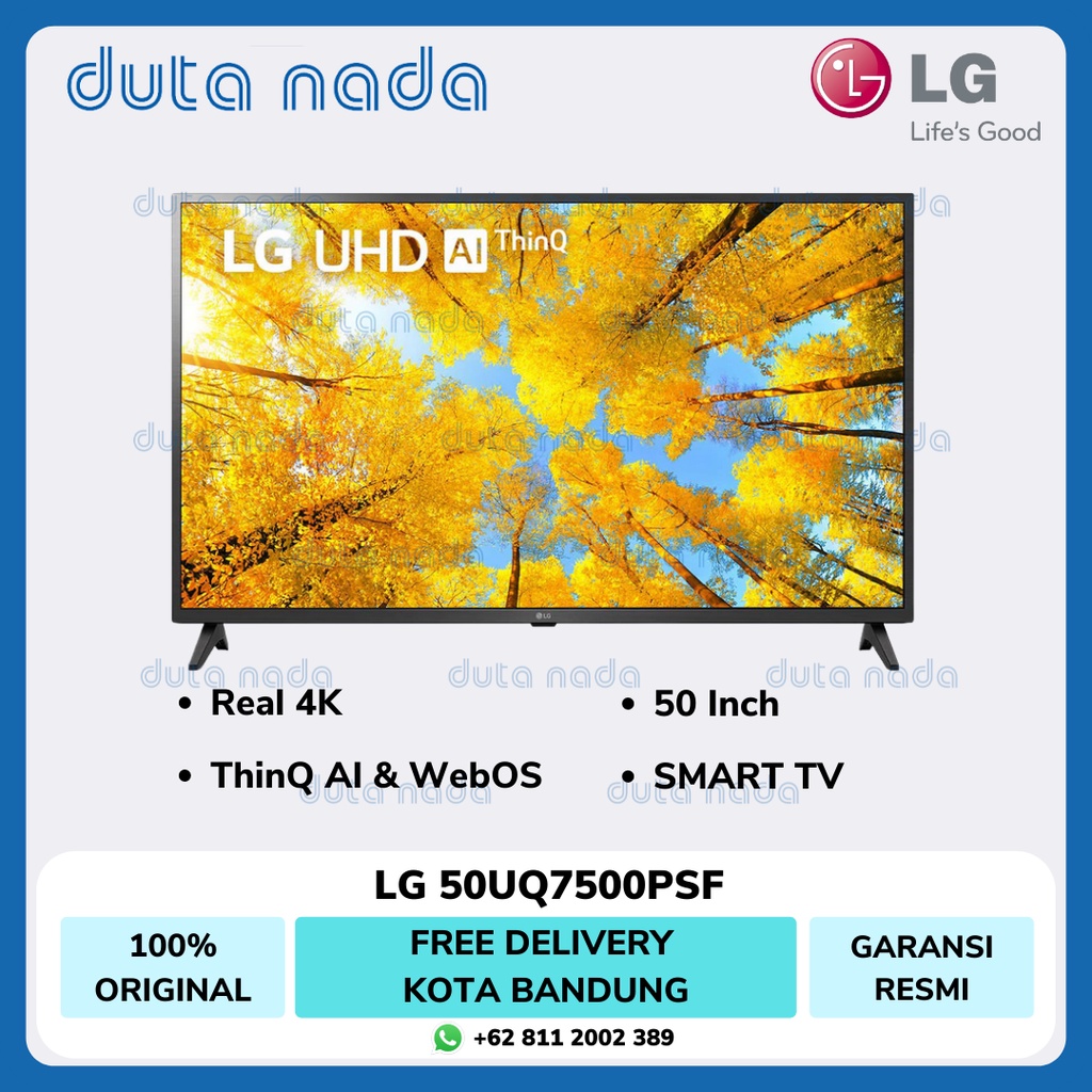 Jual LG UHD 4K Smart TV 50 Inch 50UQ7500 / 50UQ7500PSF | Shopee Indonesia
