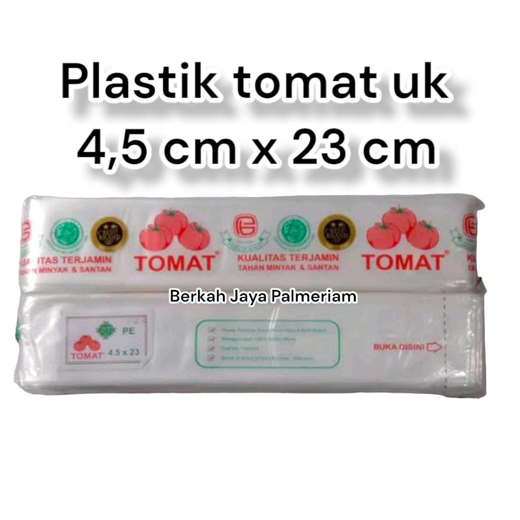 Jual Plastik PE/Plastik Es Batu Merk Tomat ukuran 4,5x23 1 Bungkus/1 ...