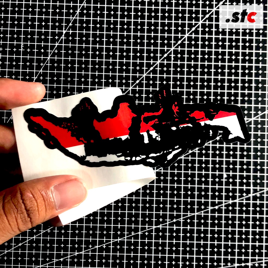 Jual 3 Lembar Sticker Peta Indonesia cutting Potong Mesin Murah Stiker ...