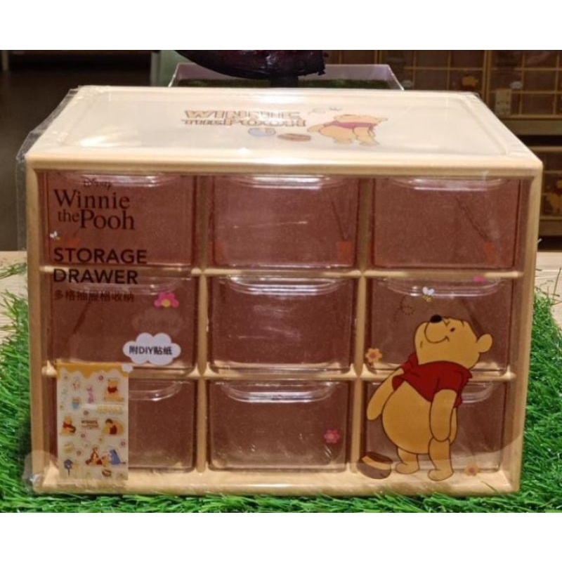 Jual Miniso Winnie the Pooh Collection 9 Drawer Storage Cabinet (Winnie ...