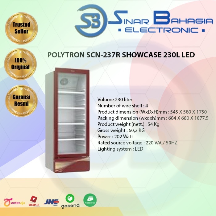 Jual POLYTRON SCN-237/ R SHOWCASE 230L LED (NEW) (KHUSUS BANDUNG ...