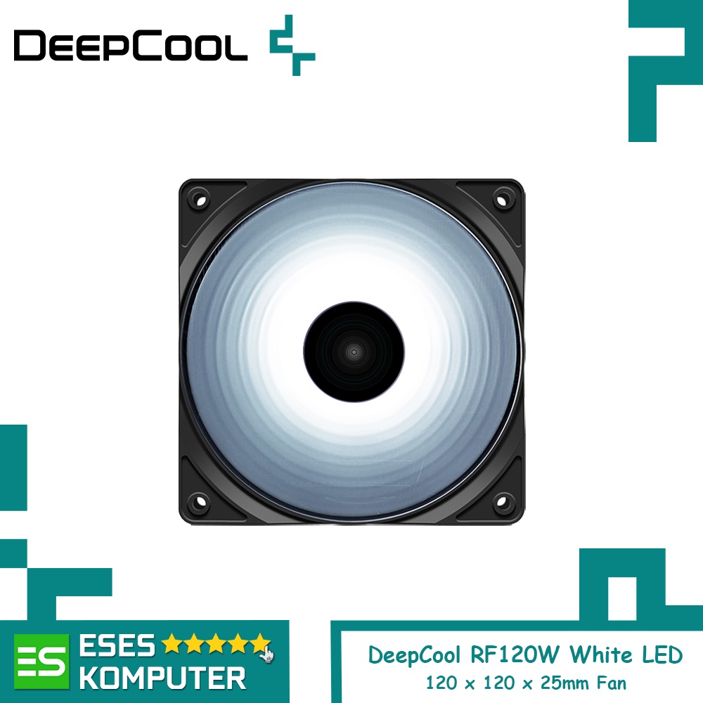 Jual Fan DeepCool RF 120 W RF120W White LED | 120mm 12cm Fan | Fan Case ...