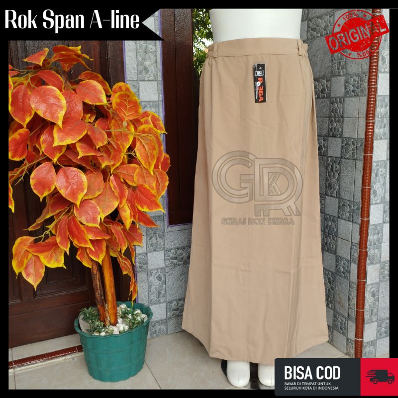 Jual Rok Span Coksu Panjang Jumbo Rok PNS Warna Kaki Rok PNS Wanita ...