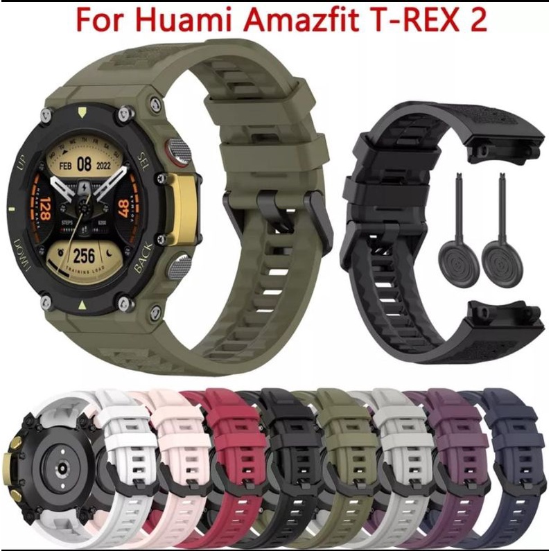 Jual Strap Silicone Amazfit T-rex 2 Silikon Tali Jam Trex T Rex 2 ...
