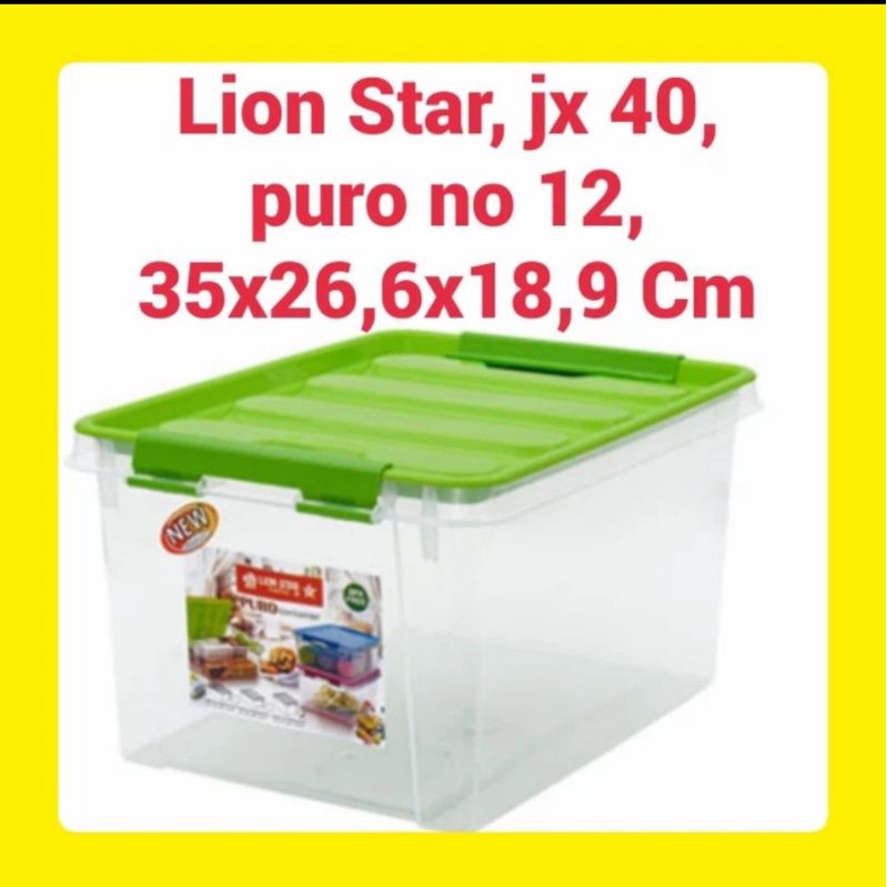 Jual container box lion star dengan tutup, jx 40, puro no 12 | Shopee ...
