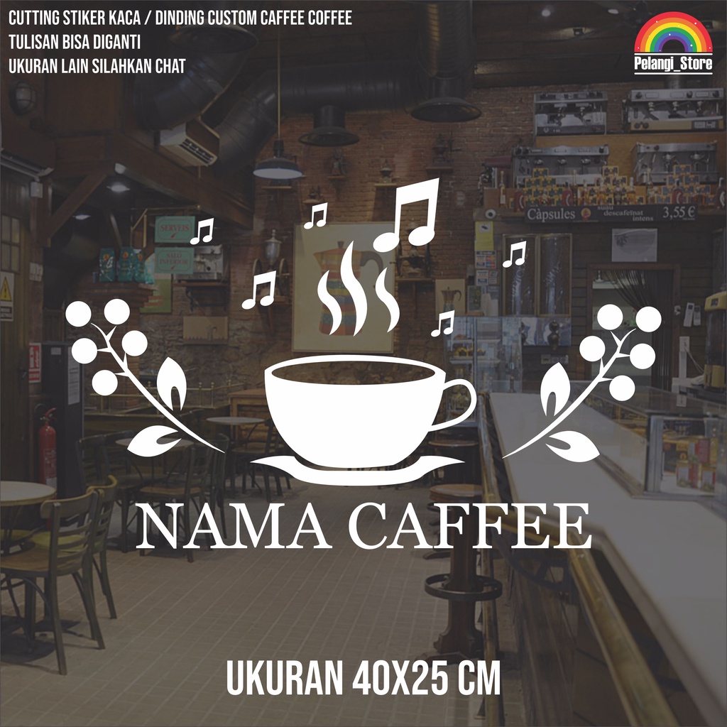 Jual Wall Sticker Stiker Dinding Kopi Coffee Cafe Cutting Stiker tembok ...