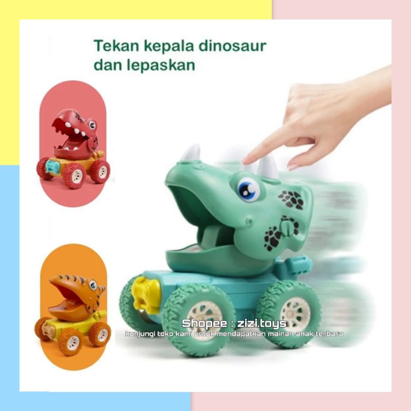 Jual Mobil dinosaurus push and go Mainan dinosaurus roda mainan terbaru ...
