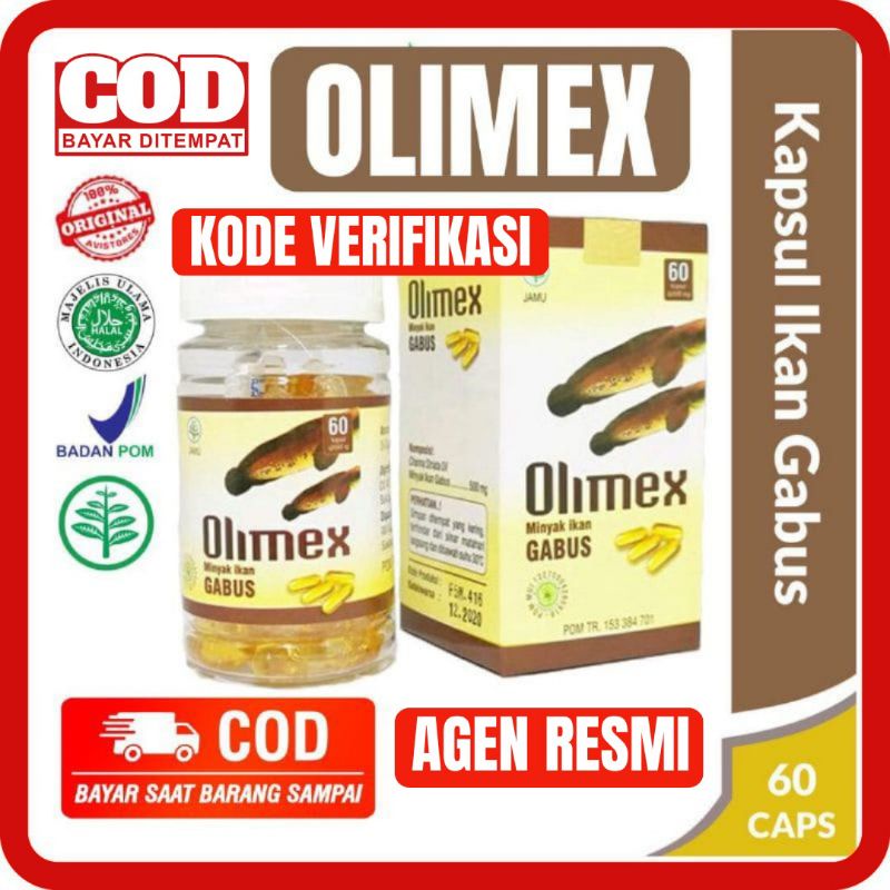Jual [𝗚𝗔𝗥𝗔𝗡𝗦𝗜 𝗢𝗥𝗜𝗚𝗜𝗡𝗔𝗟] 𝗢𝗟𝗜𝗠𝗘𝗫 - KAPSUL OLIMEX ISI 60 MINYAK IKAN KUTUK ASLI IKAN GABUS EKSTRAK ...
